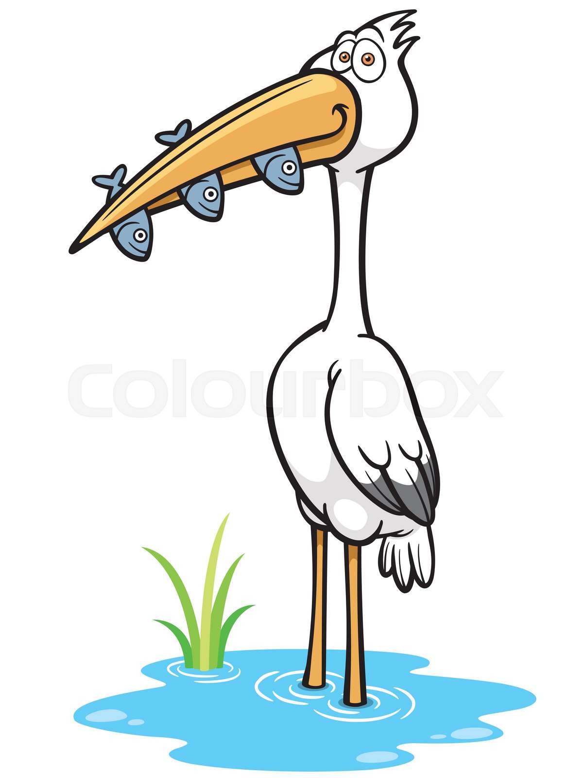 Bird eating | Stock vector | Colourbox