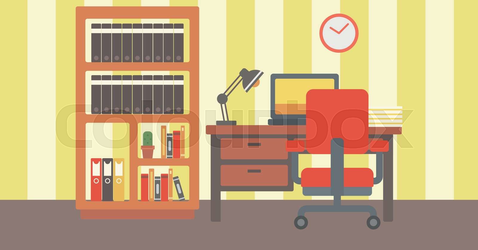 Background of modern workplace. | Stock vector | Colourbox