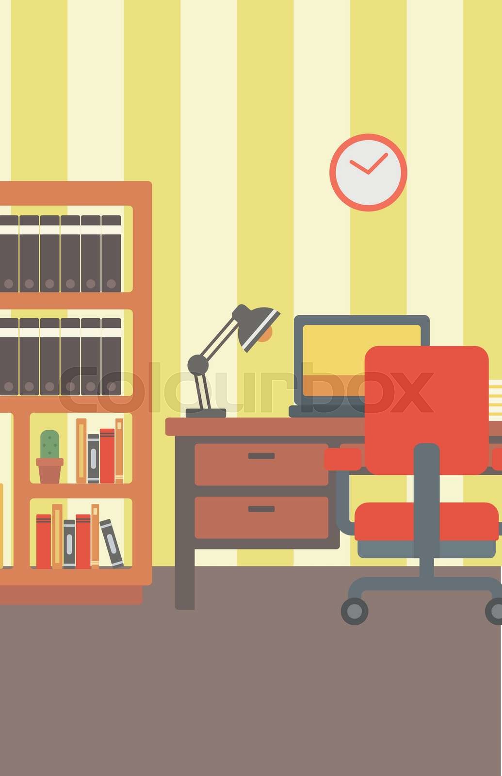 Background of modern workplace. | Stock vector | Colourbox