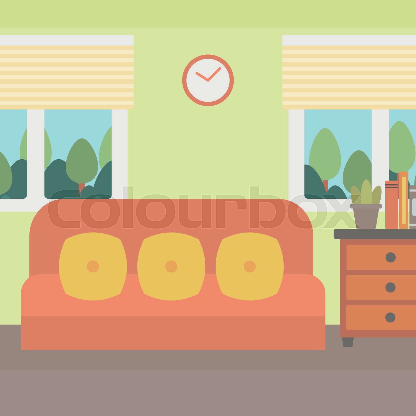 Background of living room. | Stock vector | Colourbox