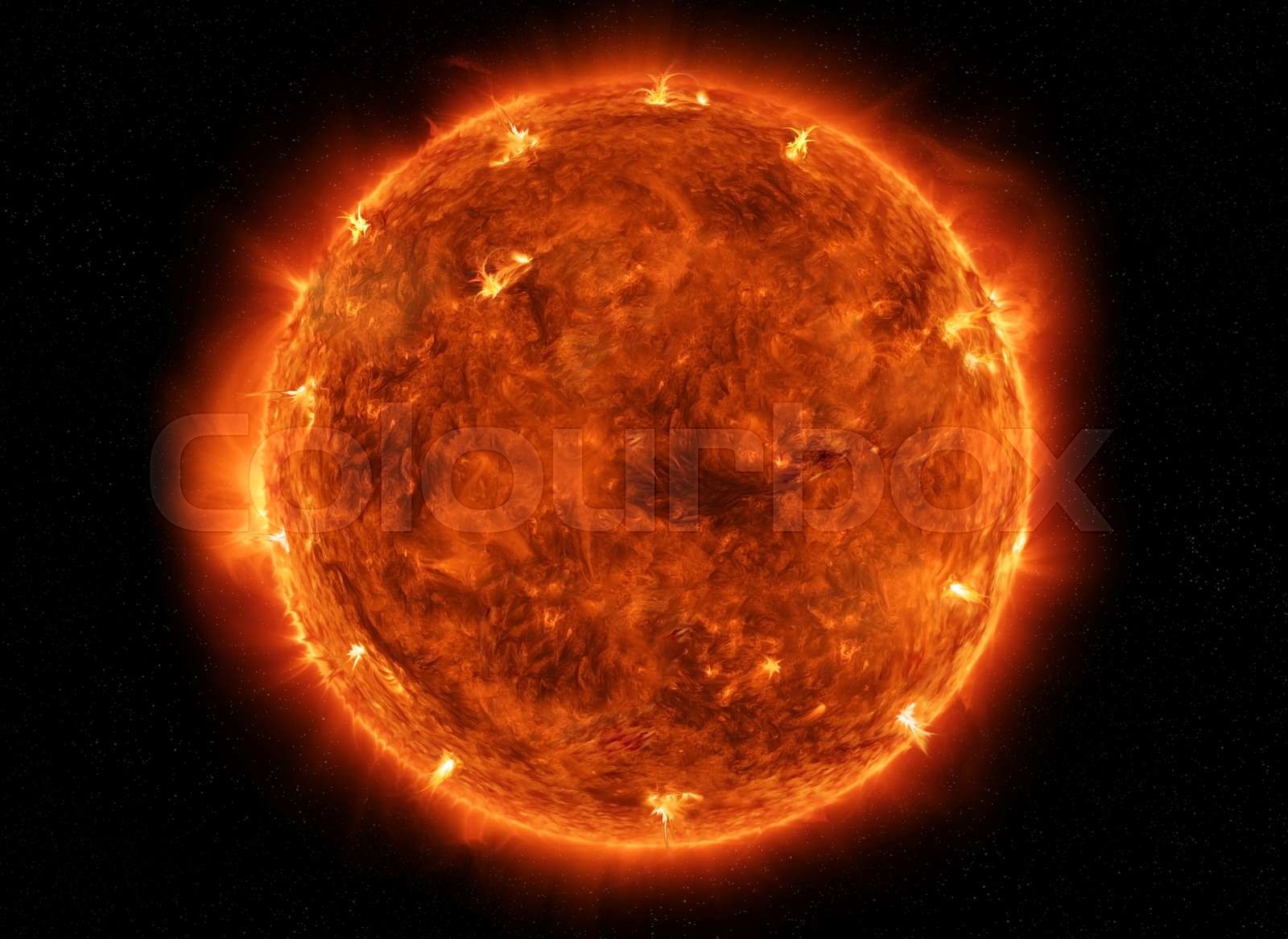 Powerful Sun in space | Stock image | Colourbox