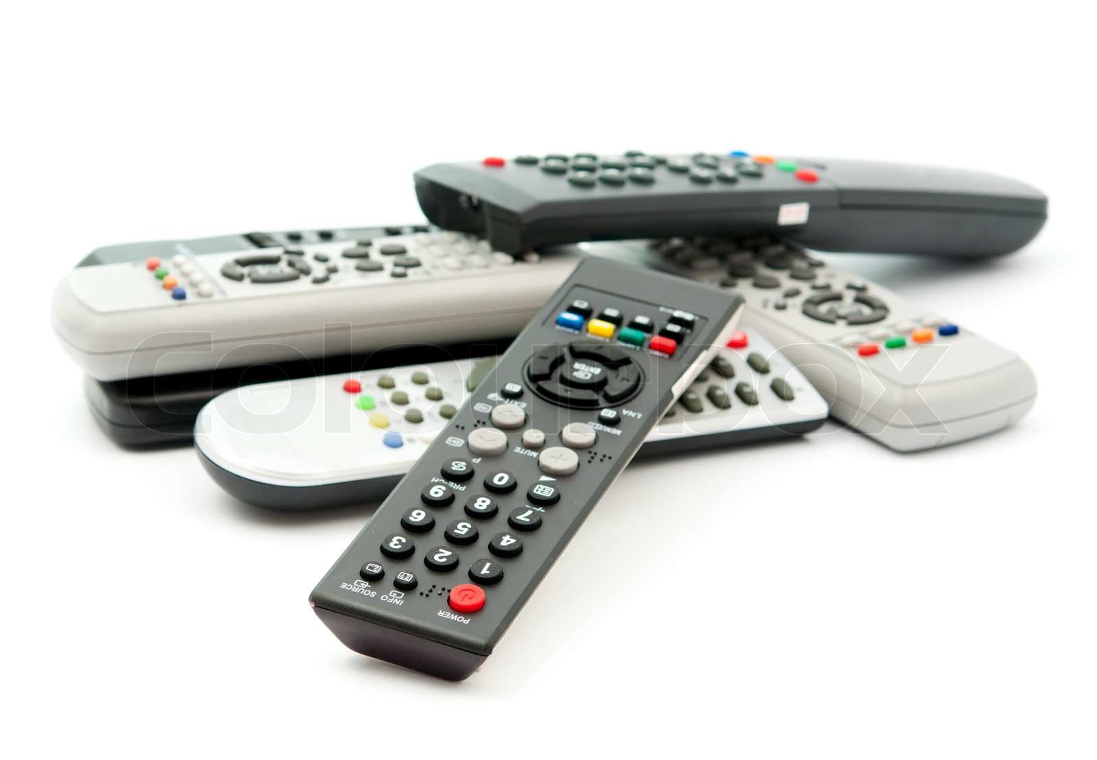 Remote TV remote on a white background | Stock image | Colourbox