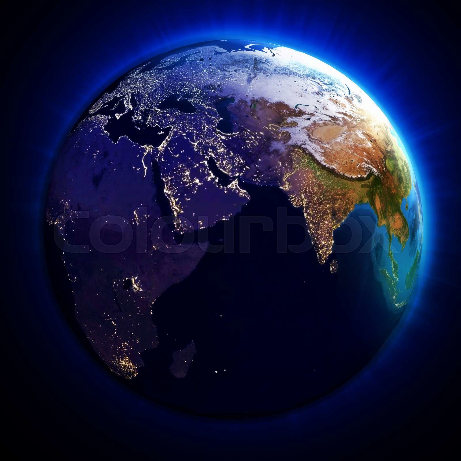 Earth with day and night view ,Elements of this image furnished by NASA ...