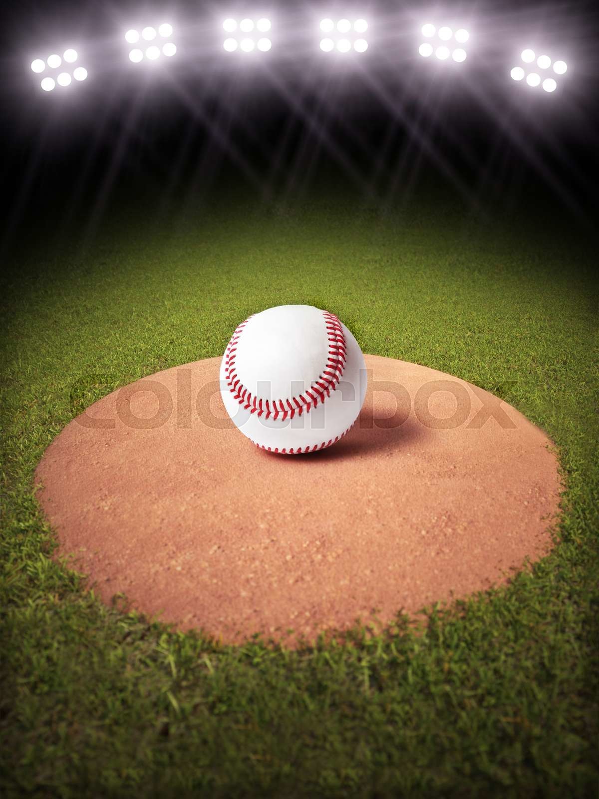 Baseball on field. | Stock image | Colourbox