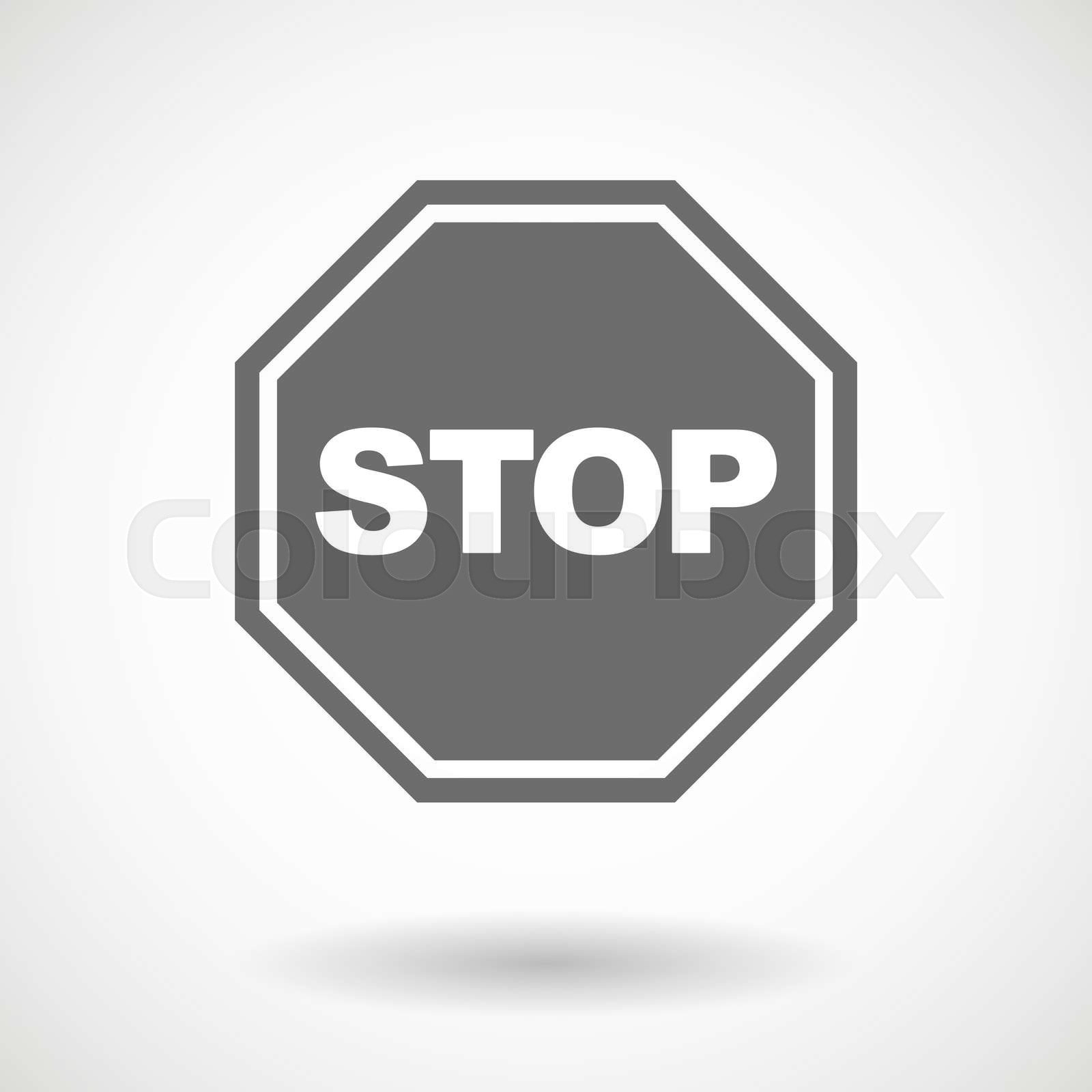 Isolated vector illustration of a stop signal | Stock vector | Colourbox