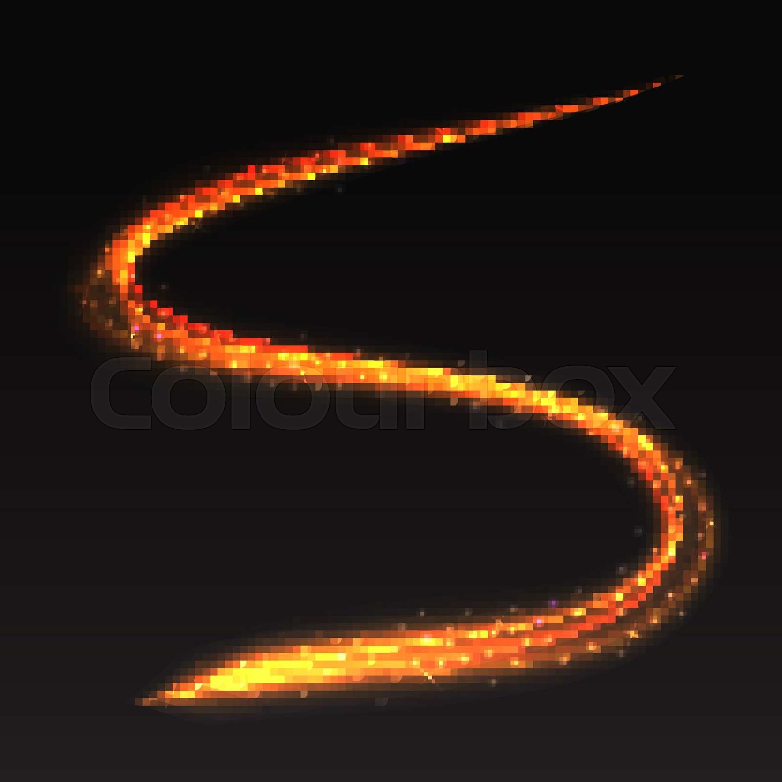 Vector trace of light | Stock vector | Colourbox