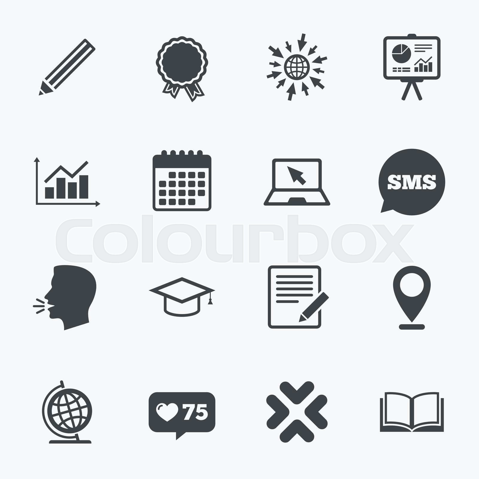 icon, studieren, ausbildung | Stock-Vektor | Colourbox