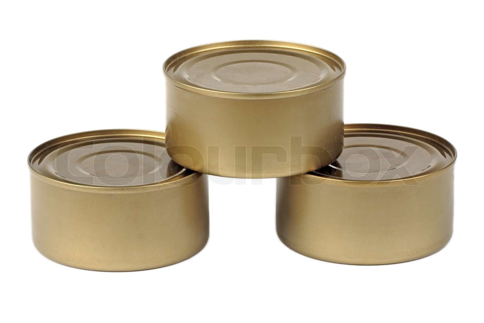 Geschlossene Dosen auf weißem Hintergrund | Stock Bild | Colourbox