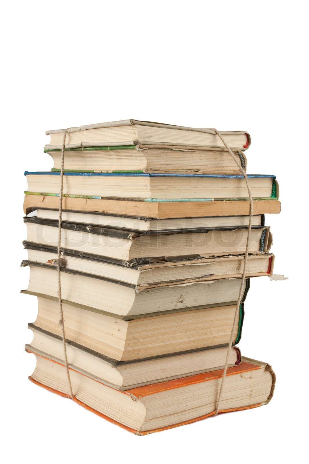Stack of dusty books | Stock image | Colourbox
