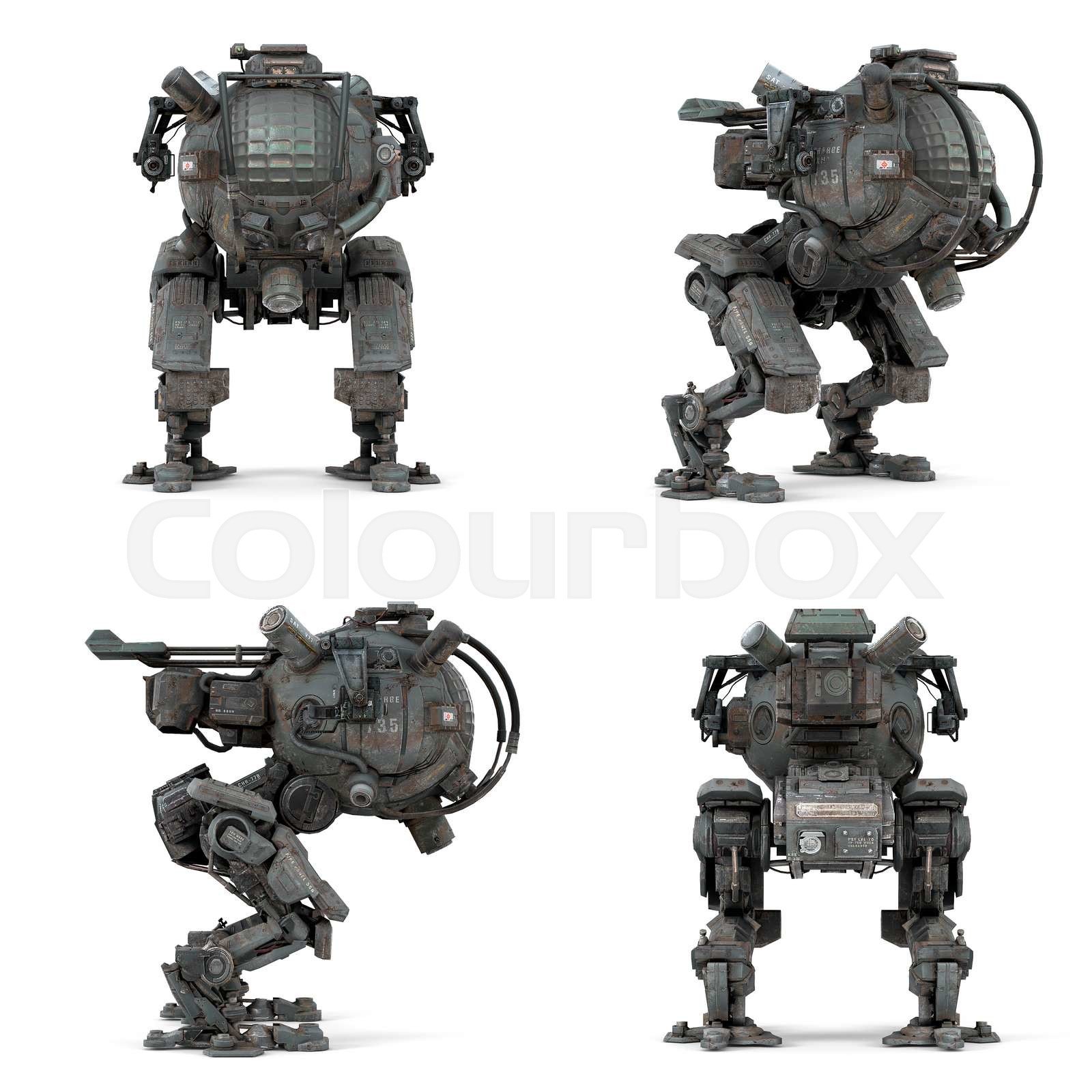 Robot isolated 3D rendering | Stock image | Colourbox