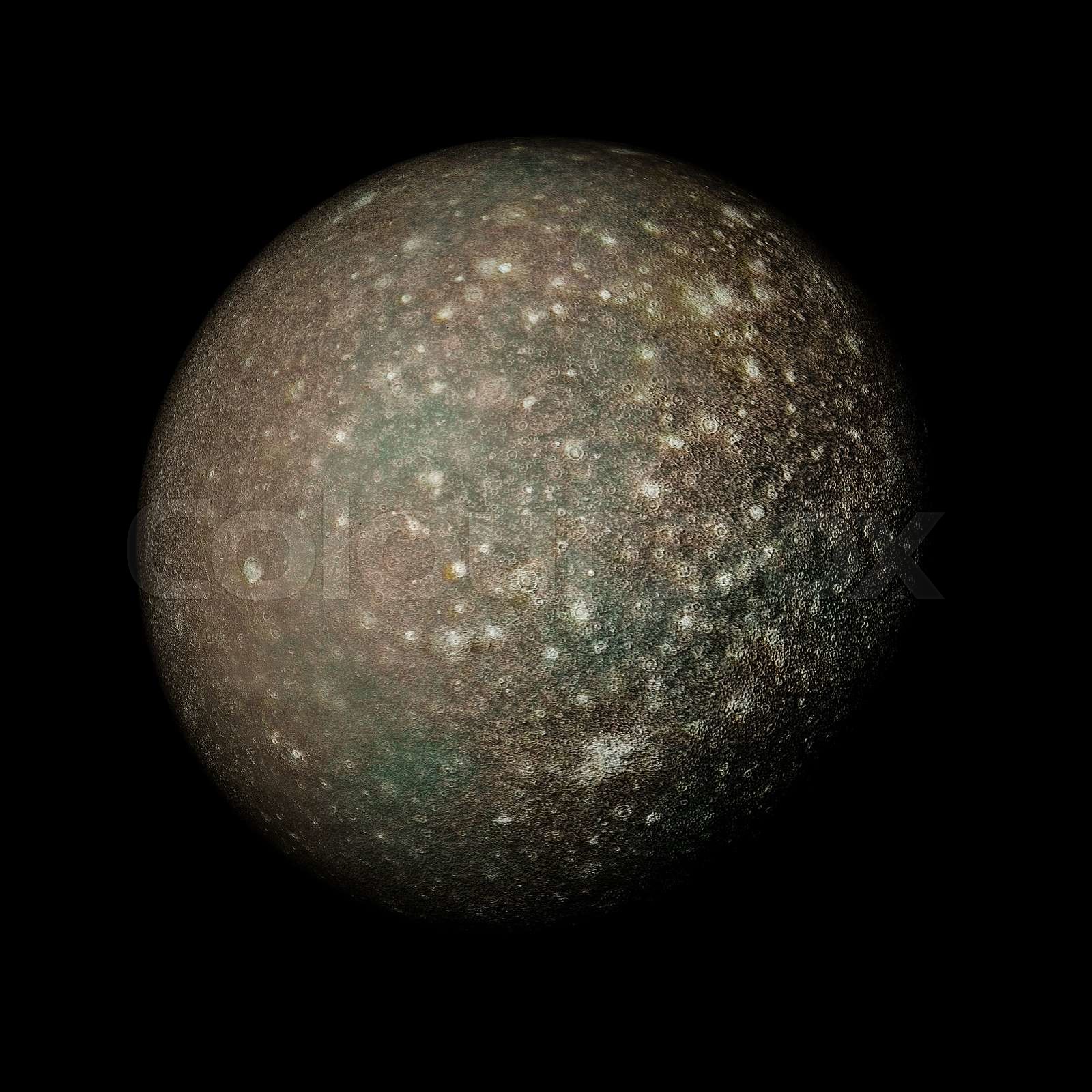 Calisto planet isolated | Stock image | Colourbox