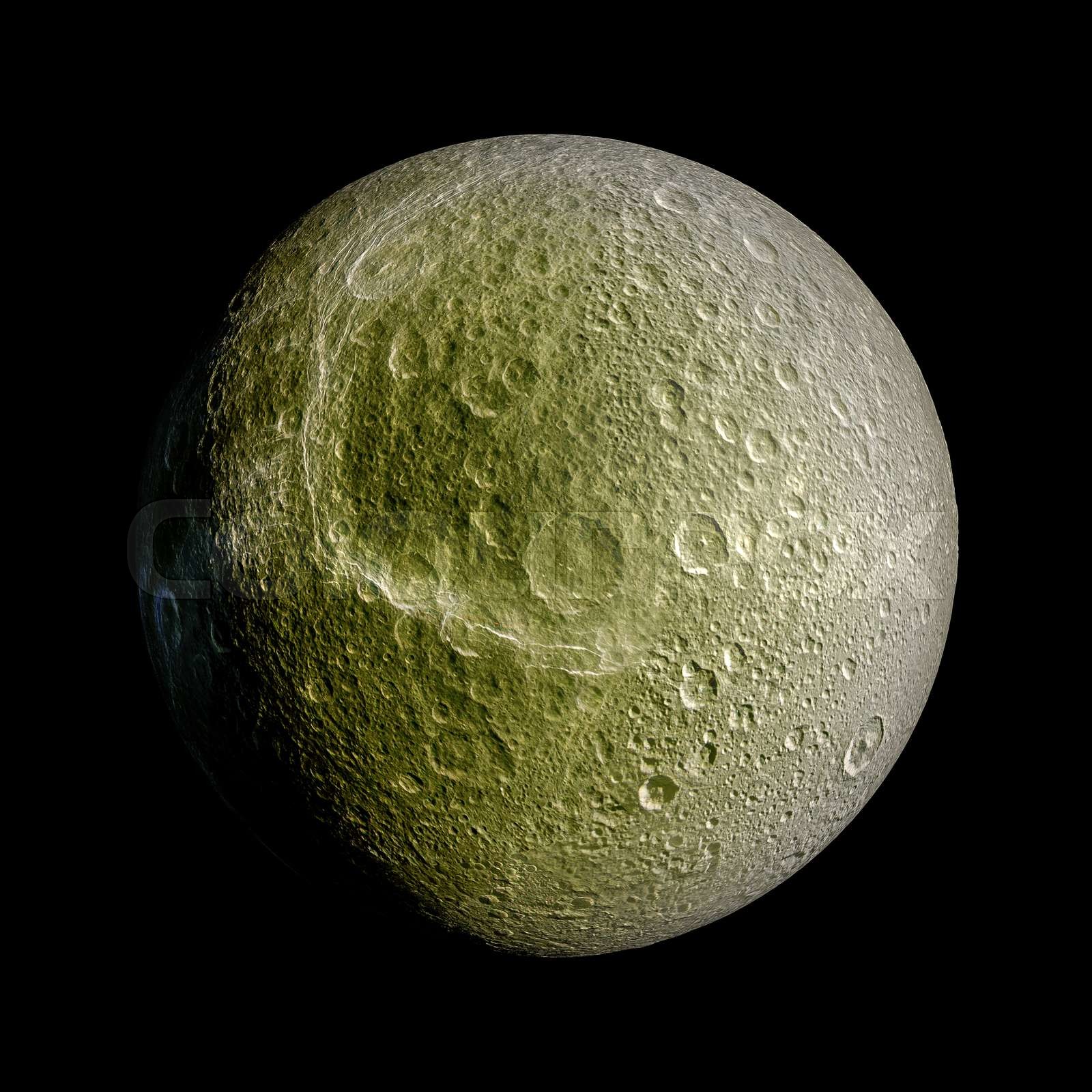 Dione isolated planet | Stock image | Colourbox