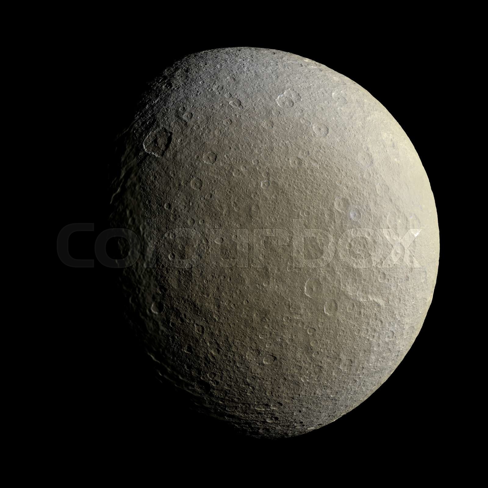 Rhea isolated planet | Stock image | Colourbox