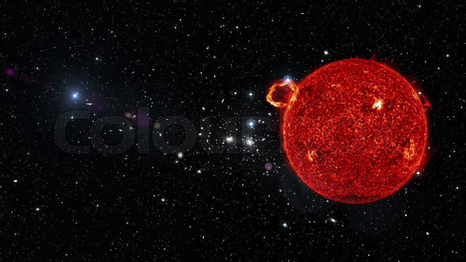 Sun In Outer Space Stock Image Colourbox
