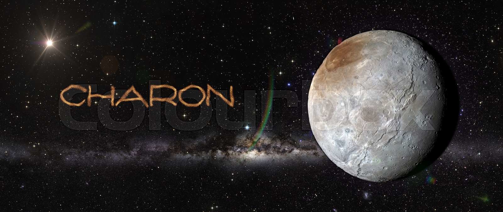 Charon in outer space. | Stock image | Colourbox