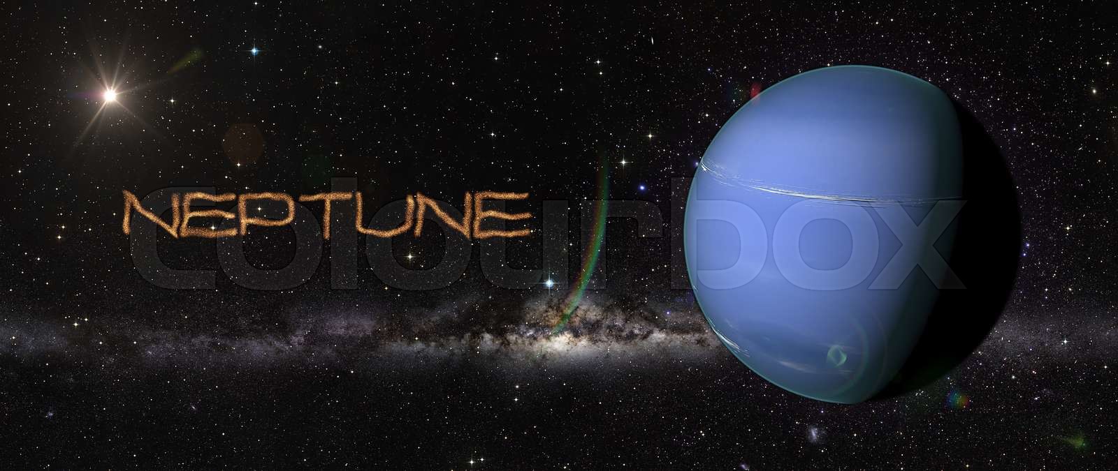 Planet Neptune in outer space. | Stock image | Colourbox