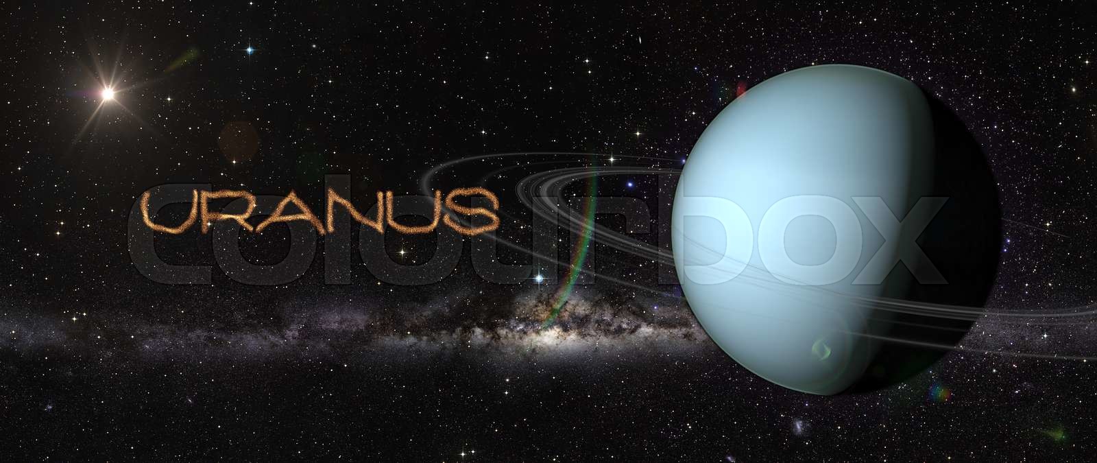 Planet Uranus in outer space. | Stock image | Colourbox
