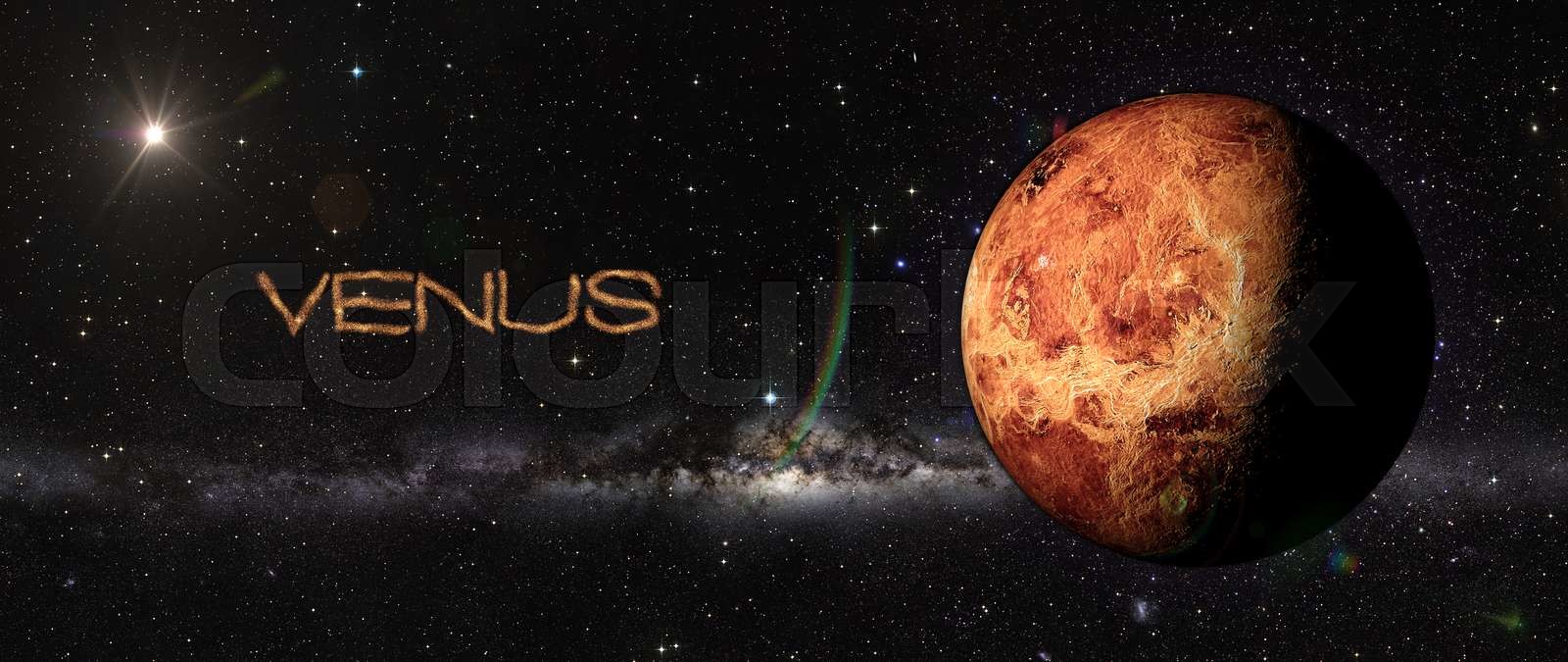 Planet Venus in outer space. | Stock image | Colourbox