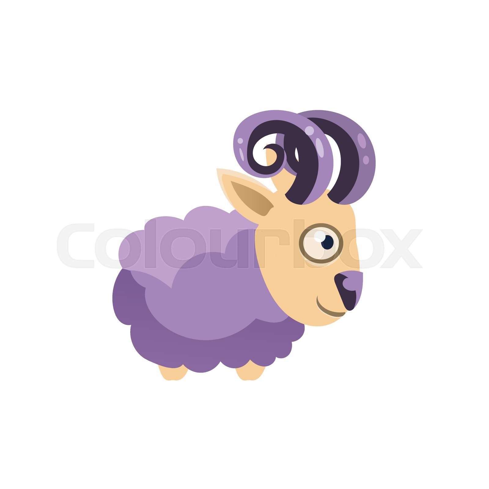 bock, schaf, comic | Stock-Vektor | Colourbox