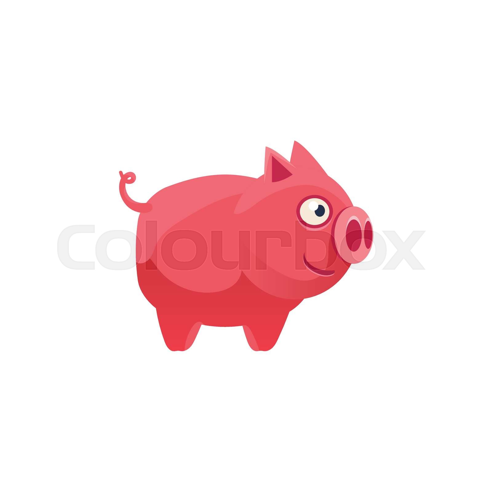 schwein, farbe, comic | Stock-Vektor | Colourbox