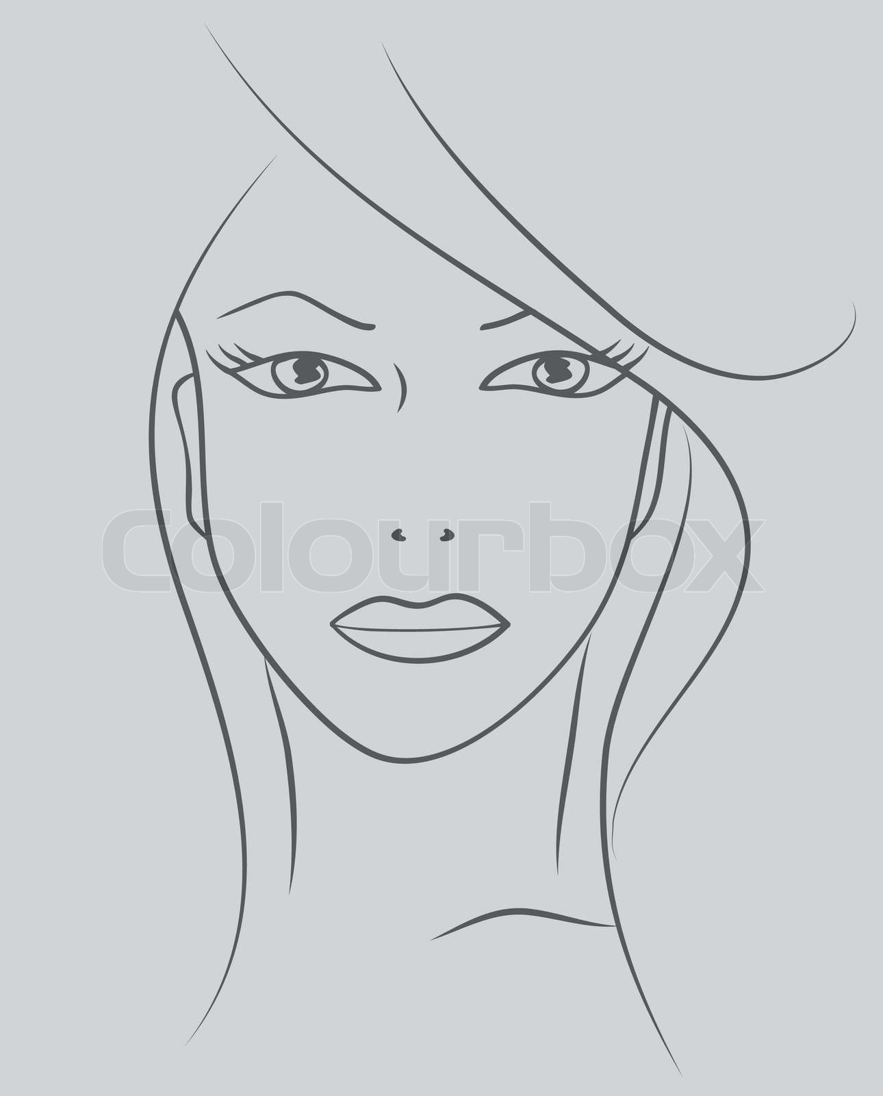 dame, tegning, elegance | Stock vektor | Colourbox