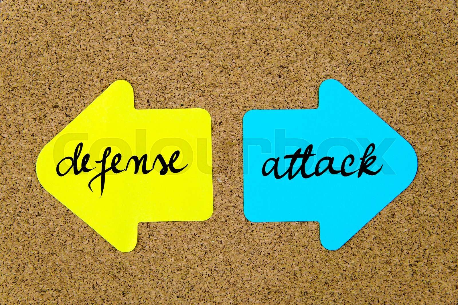 Message Defence versus Attack | Stock image | Colourbox