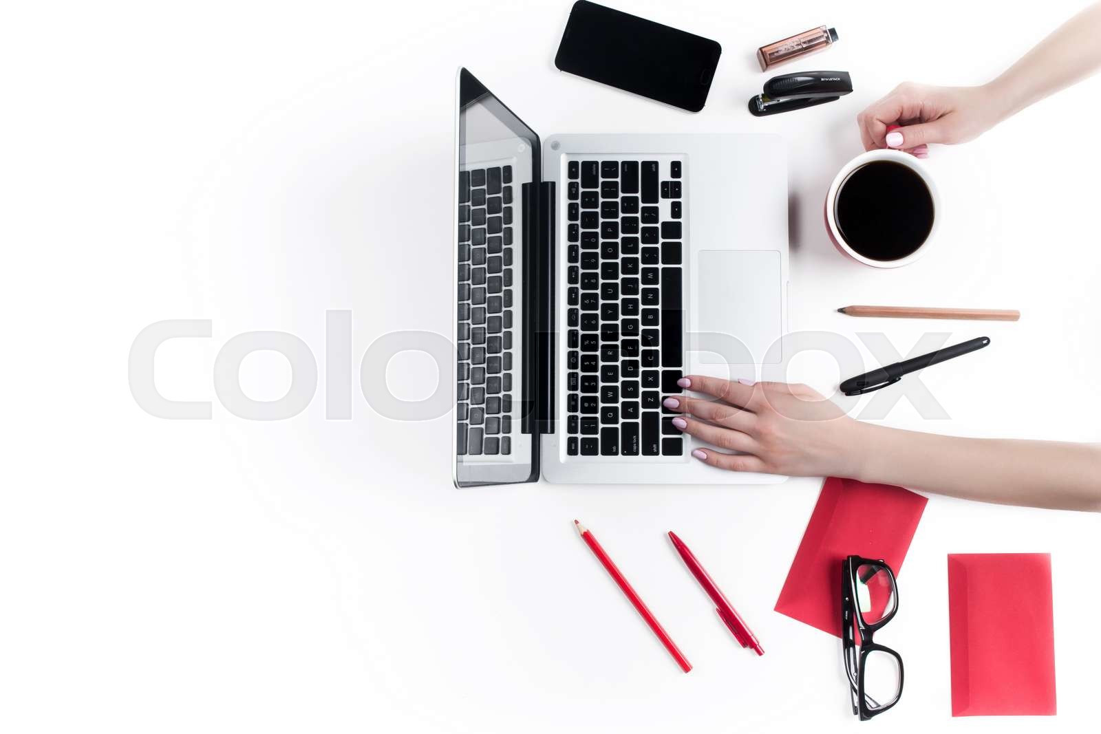 Workplace at the office. Technology. | Stock image | Colourbox