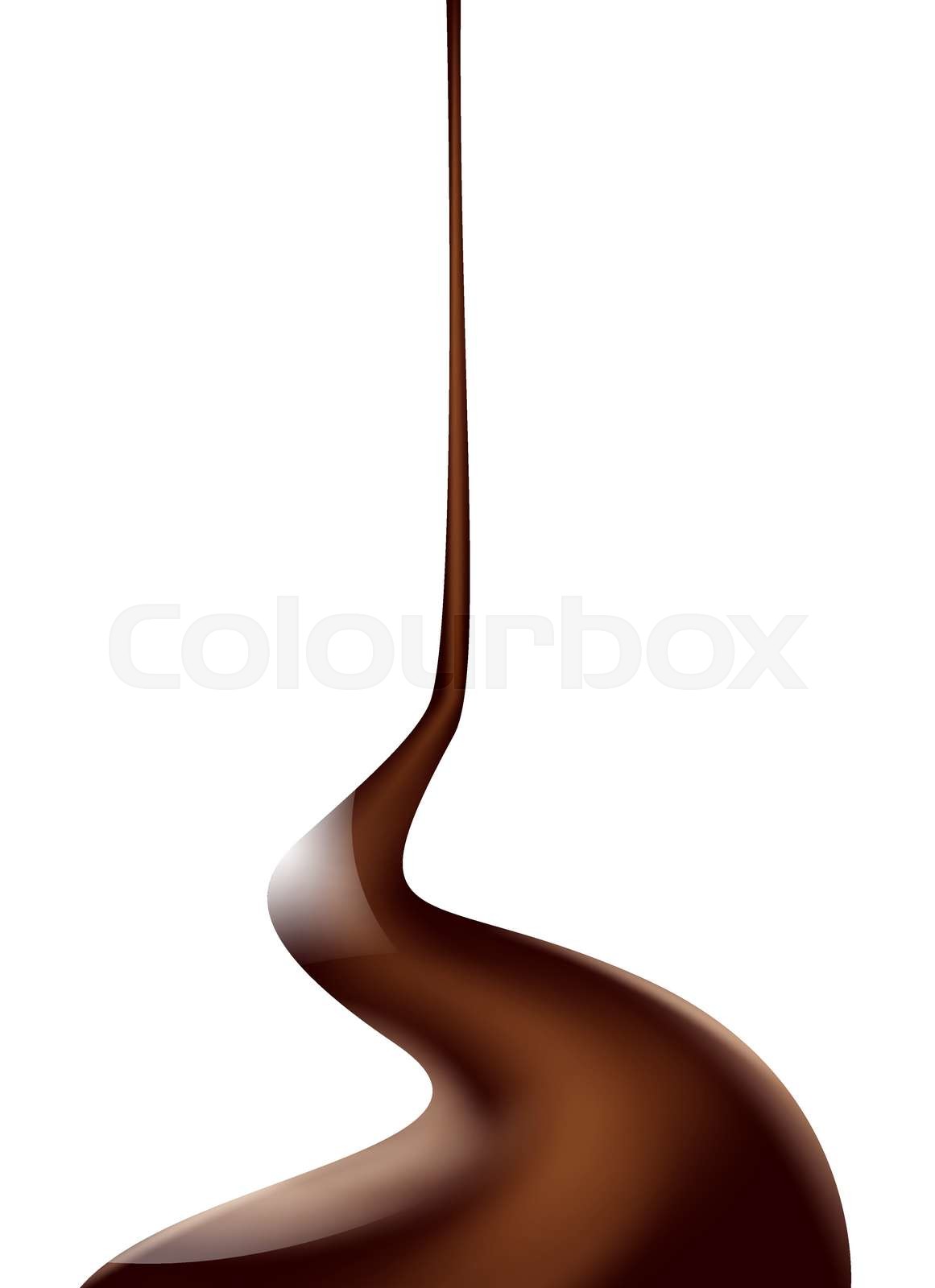 chocolate cocoa flow | Stock vector | Colourbox