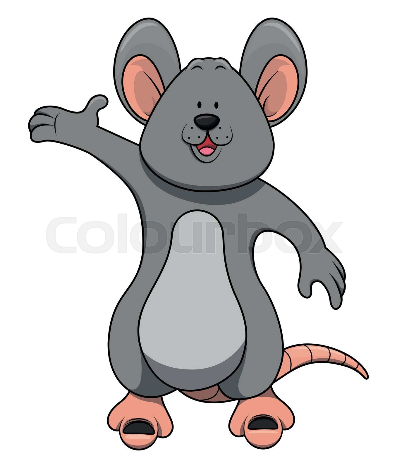 Mouse cartoon illustration isolated white | Stock vector | Colourbox