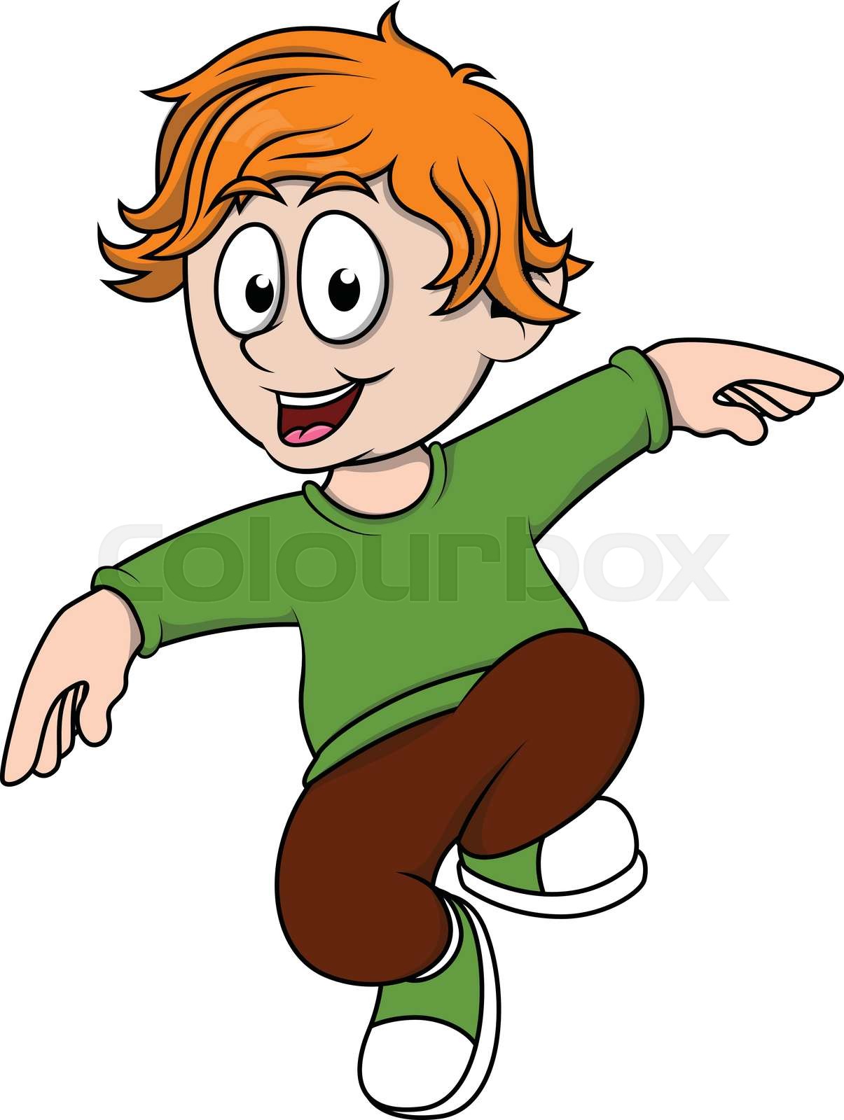 cartoon, sprung, aktiv | Stock-Vektor | Colourbox