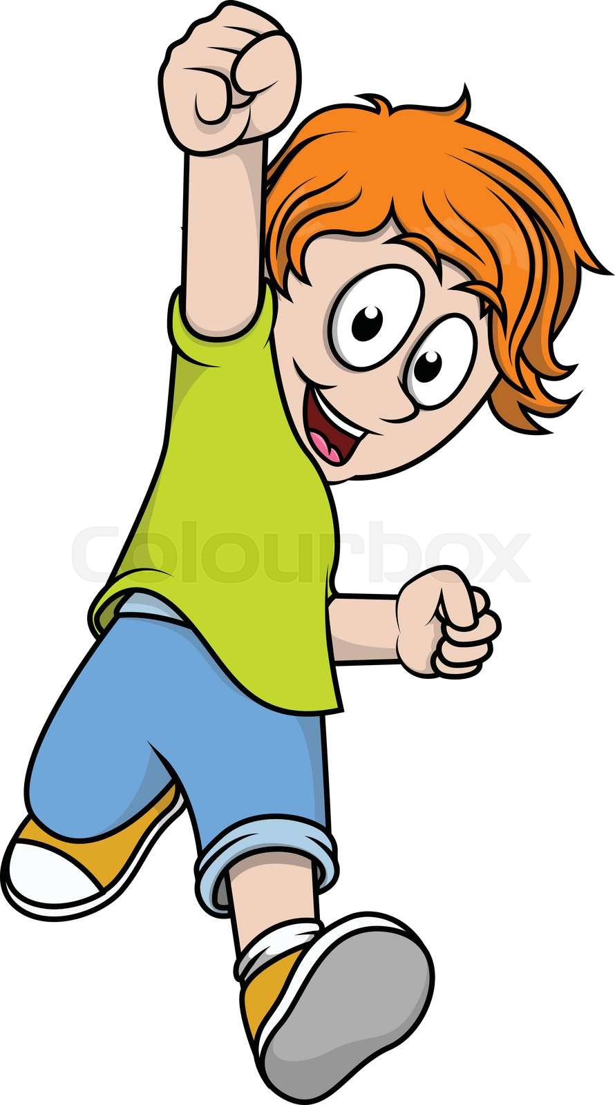 Boy celebrating cartoon | Stock vector | Colourbox