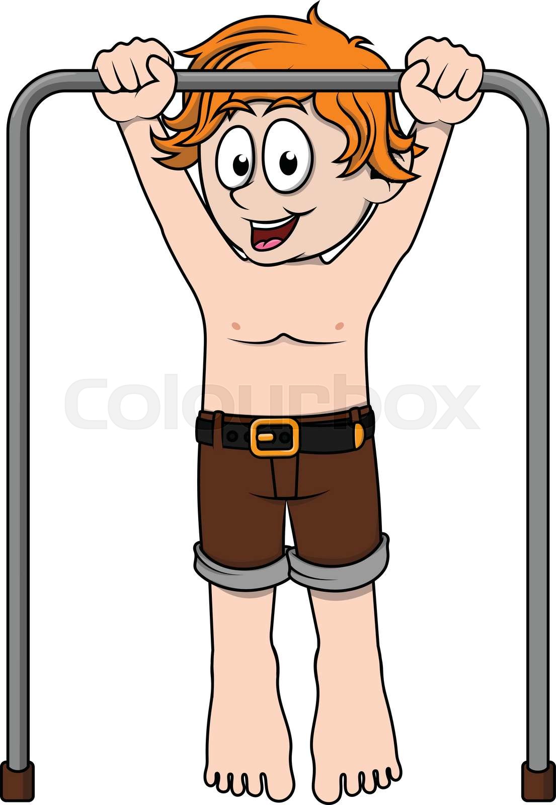 Boy pull up illustration | Stock vector | Colourbox