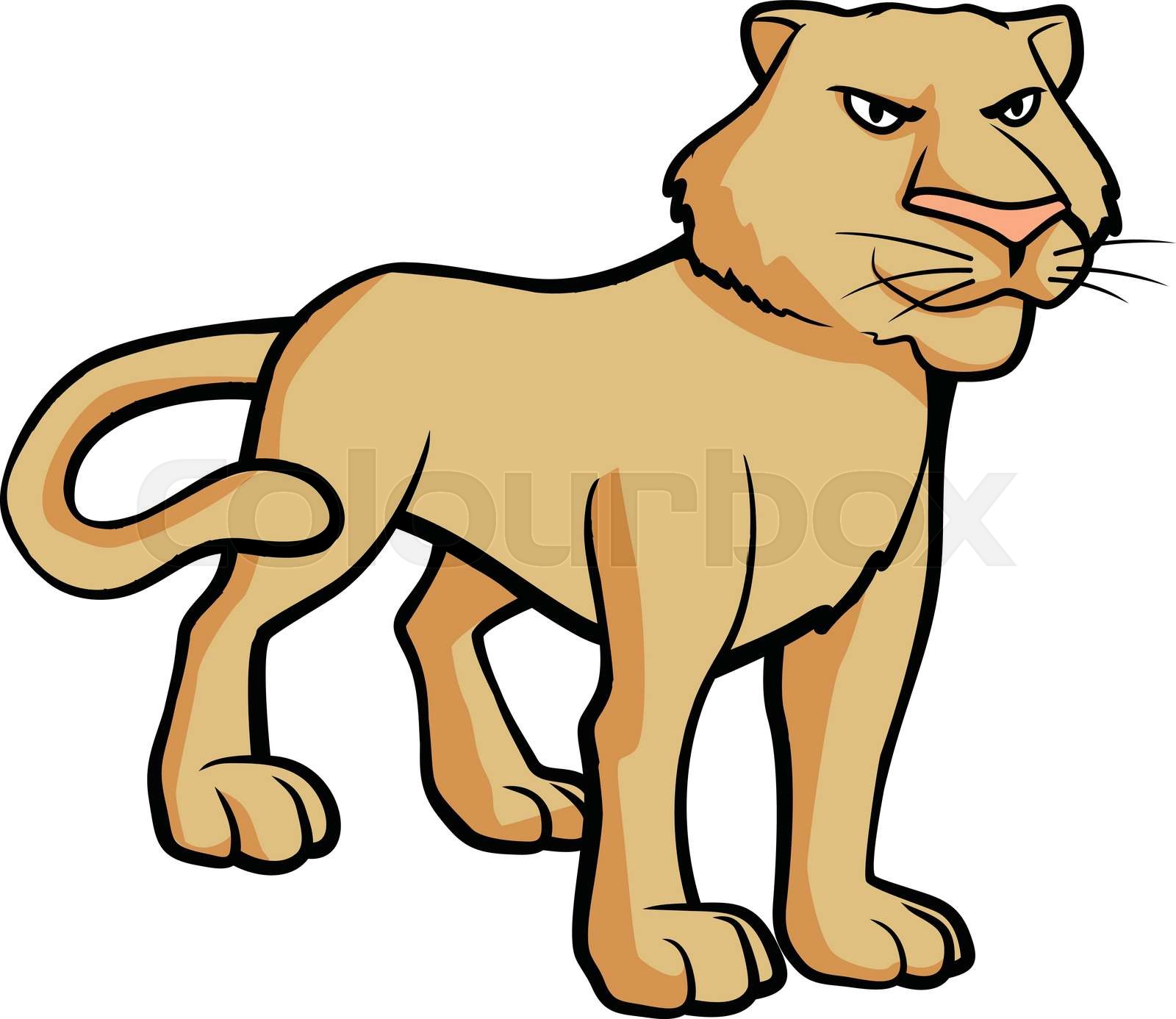 female lion illustration | Stock vector | Colourbox