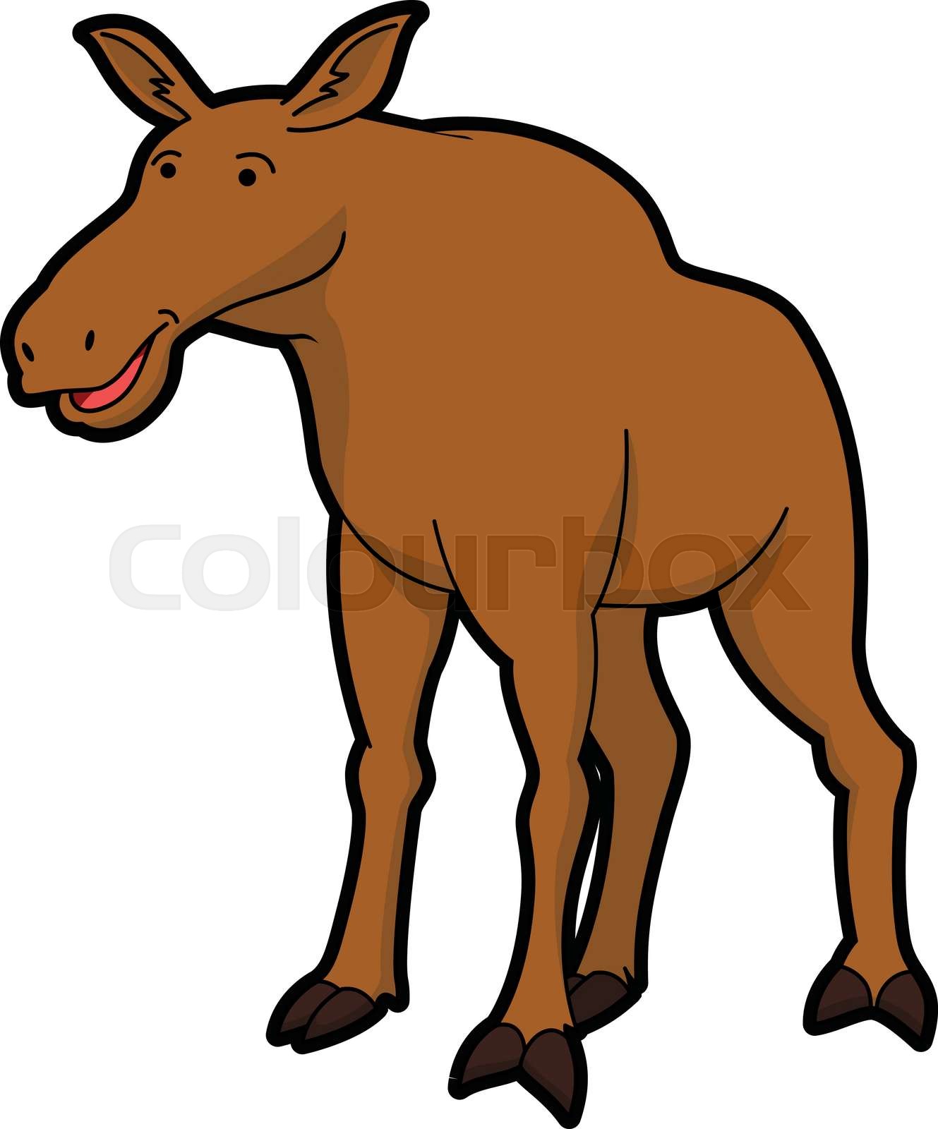 Female moose illustration | Stock vector | Colourbox