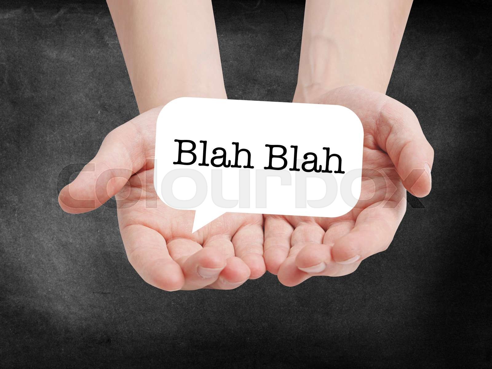 Blah blah | Stock image | Colourbox