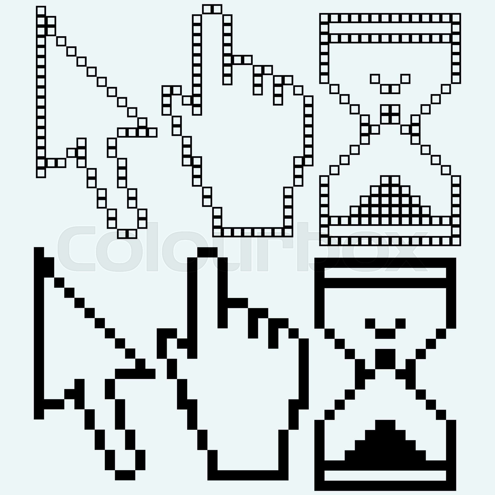 Pixel cursors. Vector | Stock vector | Colourbox