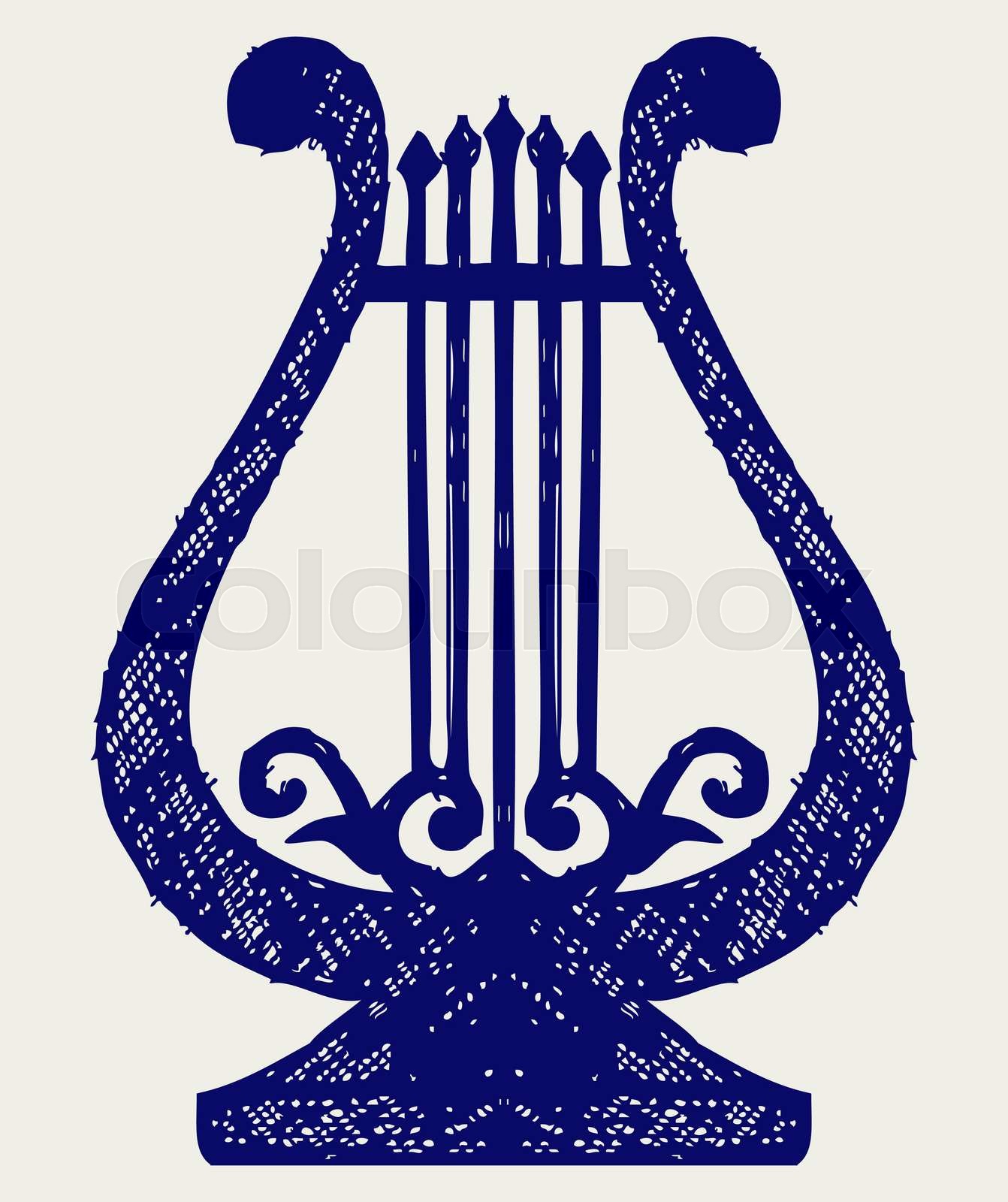 Illustration of lyre | Stock vector | Colourbox