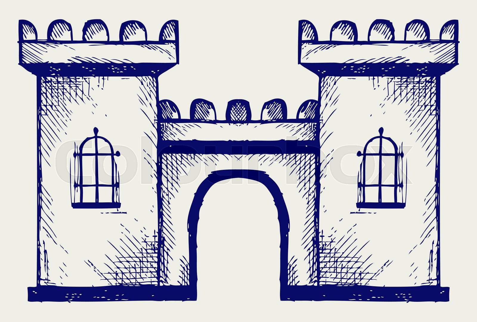 Ancient fortress | Stock vector | Colourbox