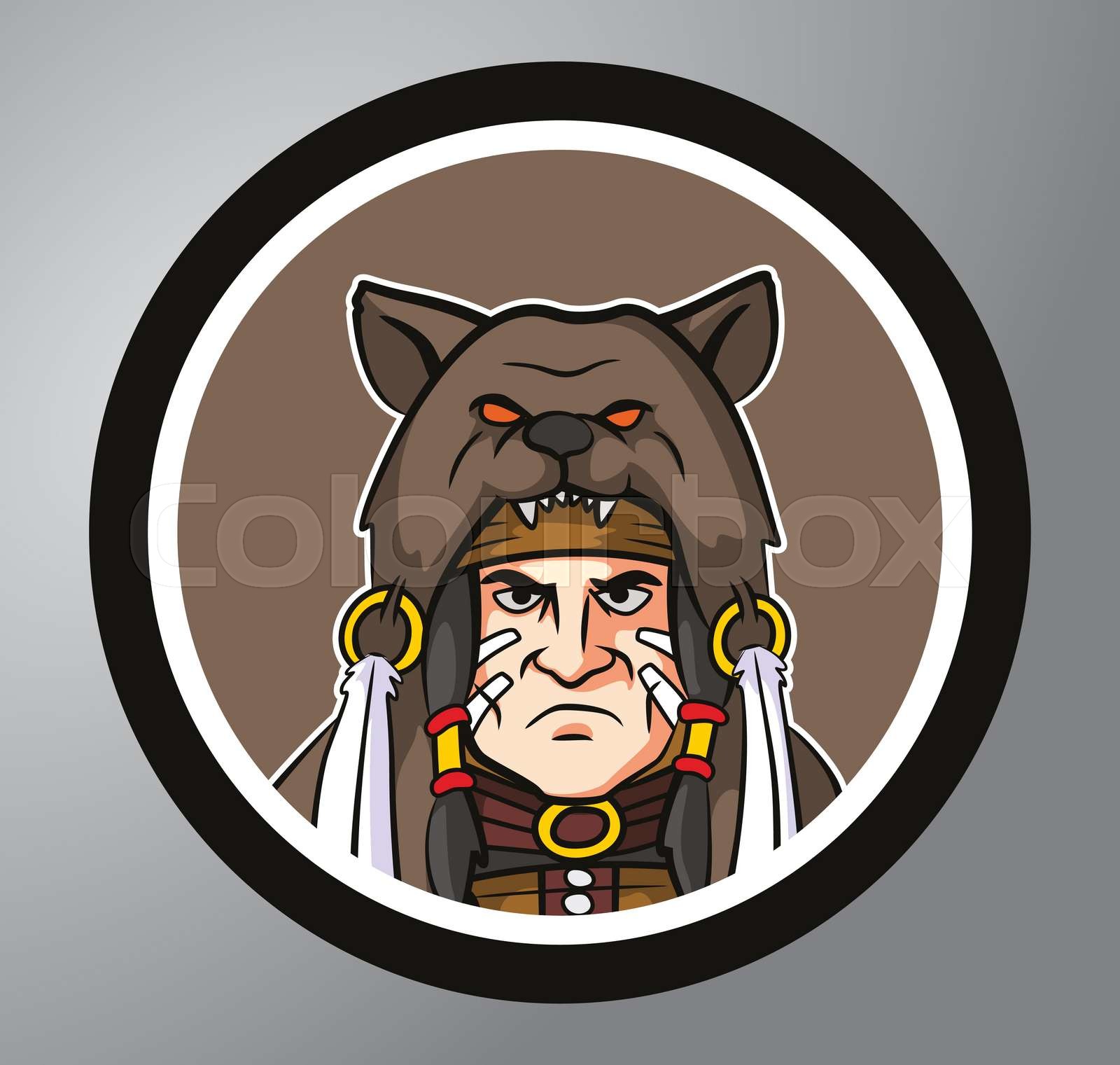 Apache Circle Sticker Stock Vector Colourbox
