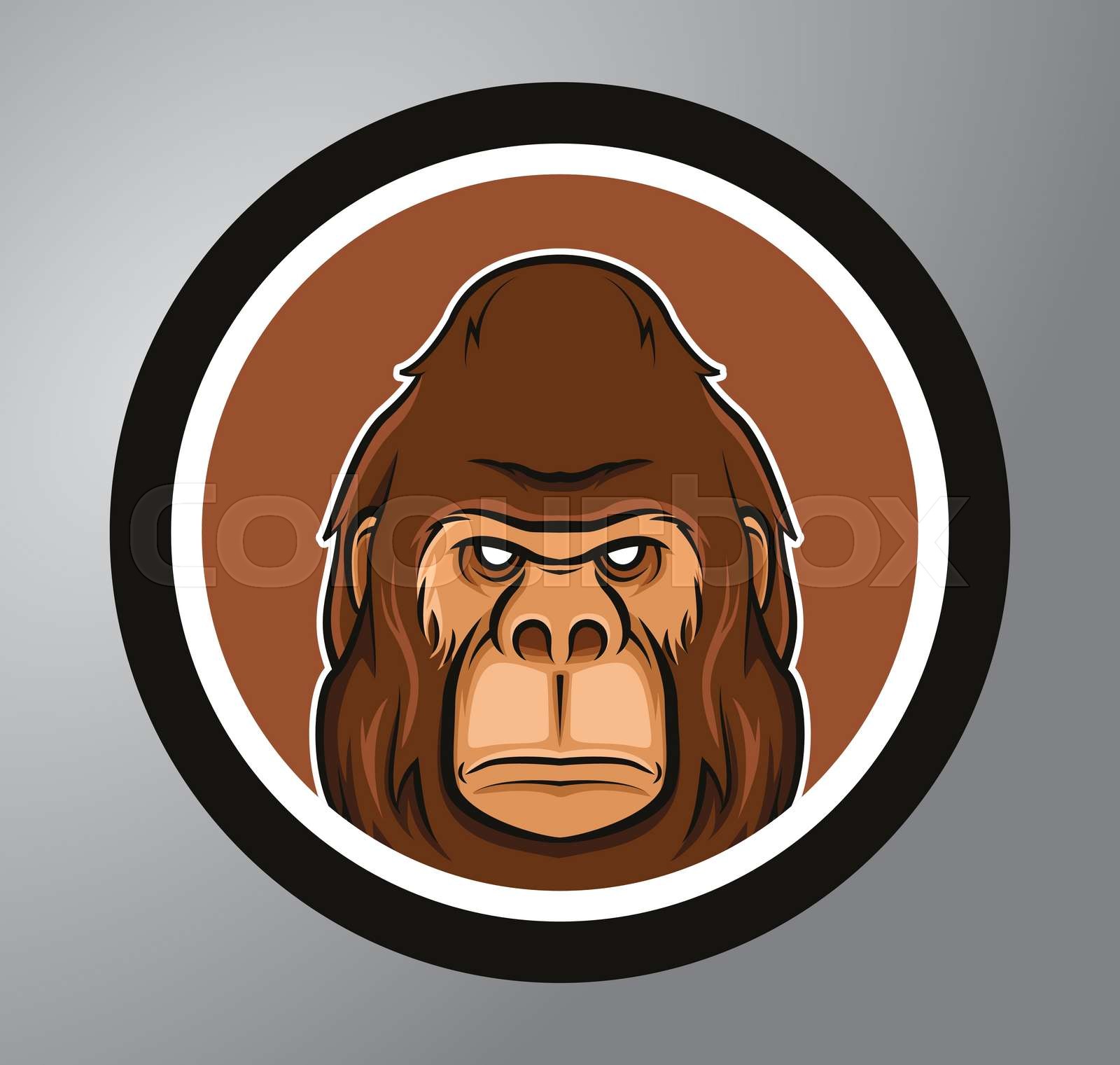Gorilla sticker banner | Stock vector | Colourbox
