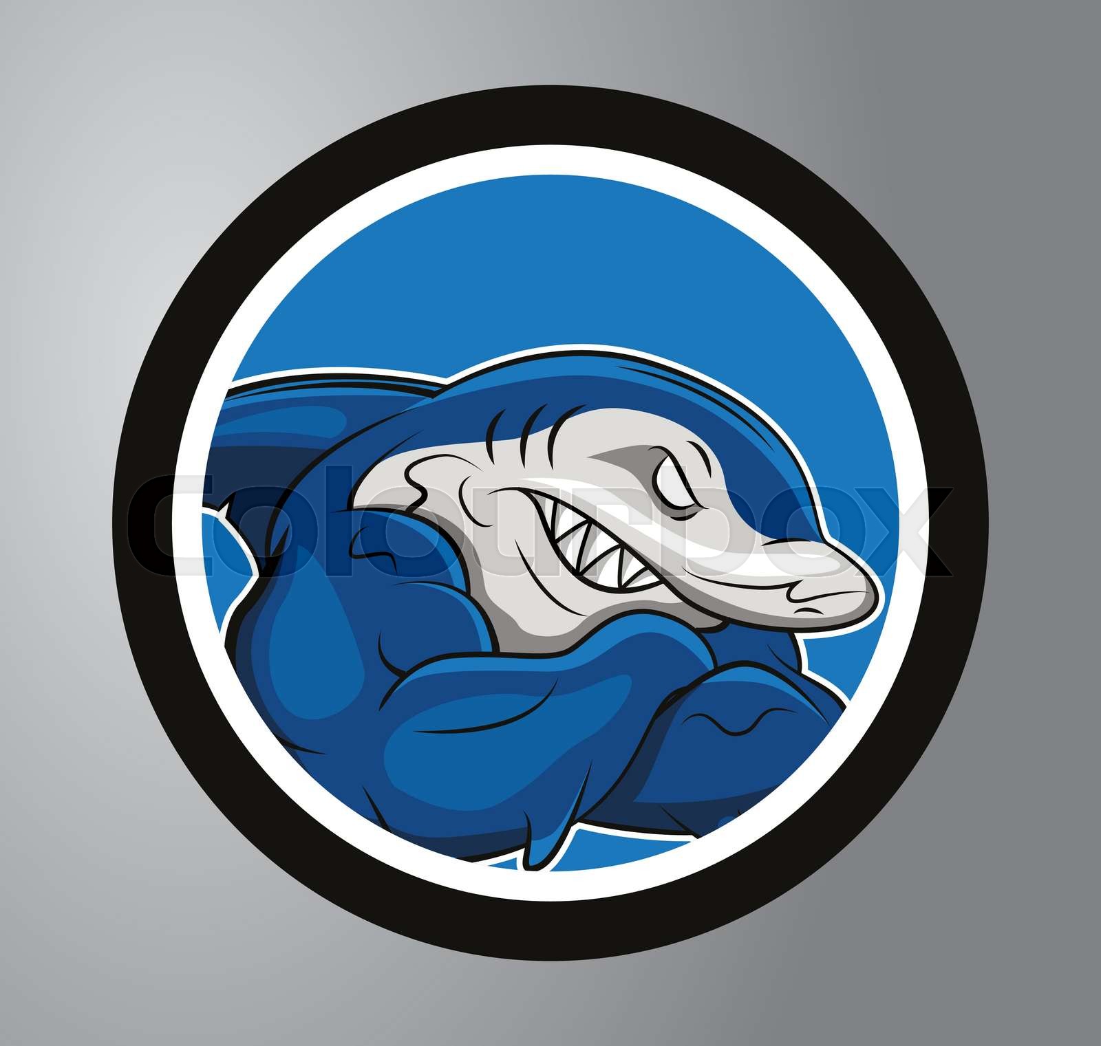 Sharks circle sticker | Stock vector | Colourbox