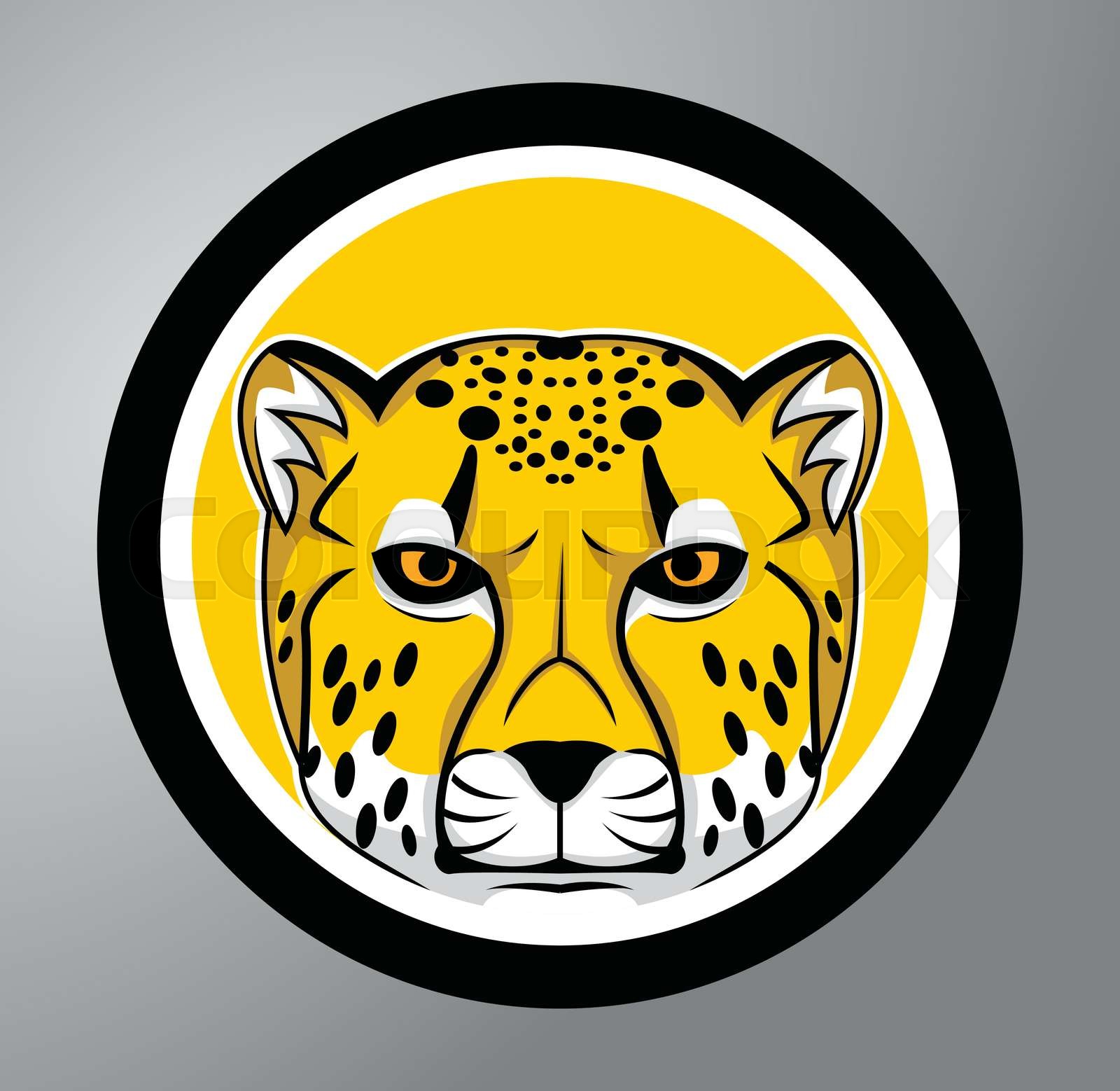 cheetah circle sticker | Stock vector | Colourbox