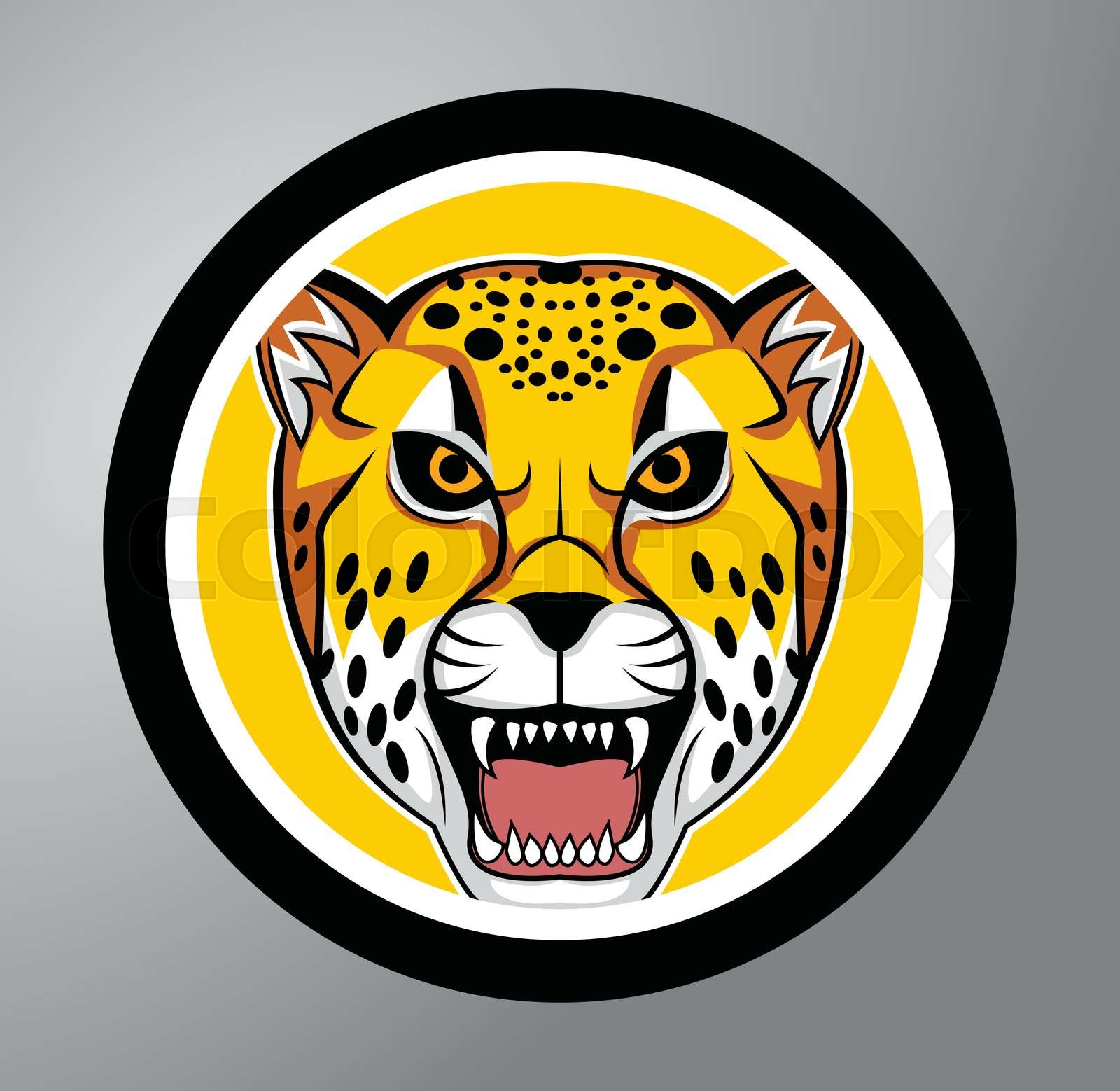Cheetah Circle sticker | Stock vector | Colourbox