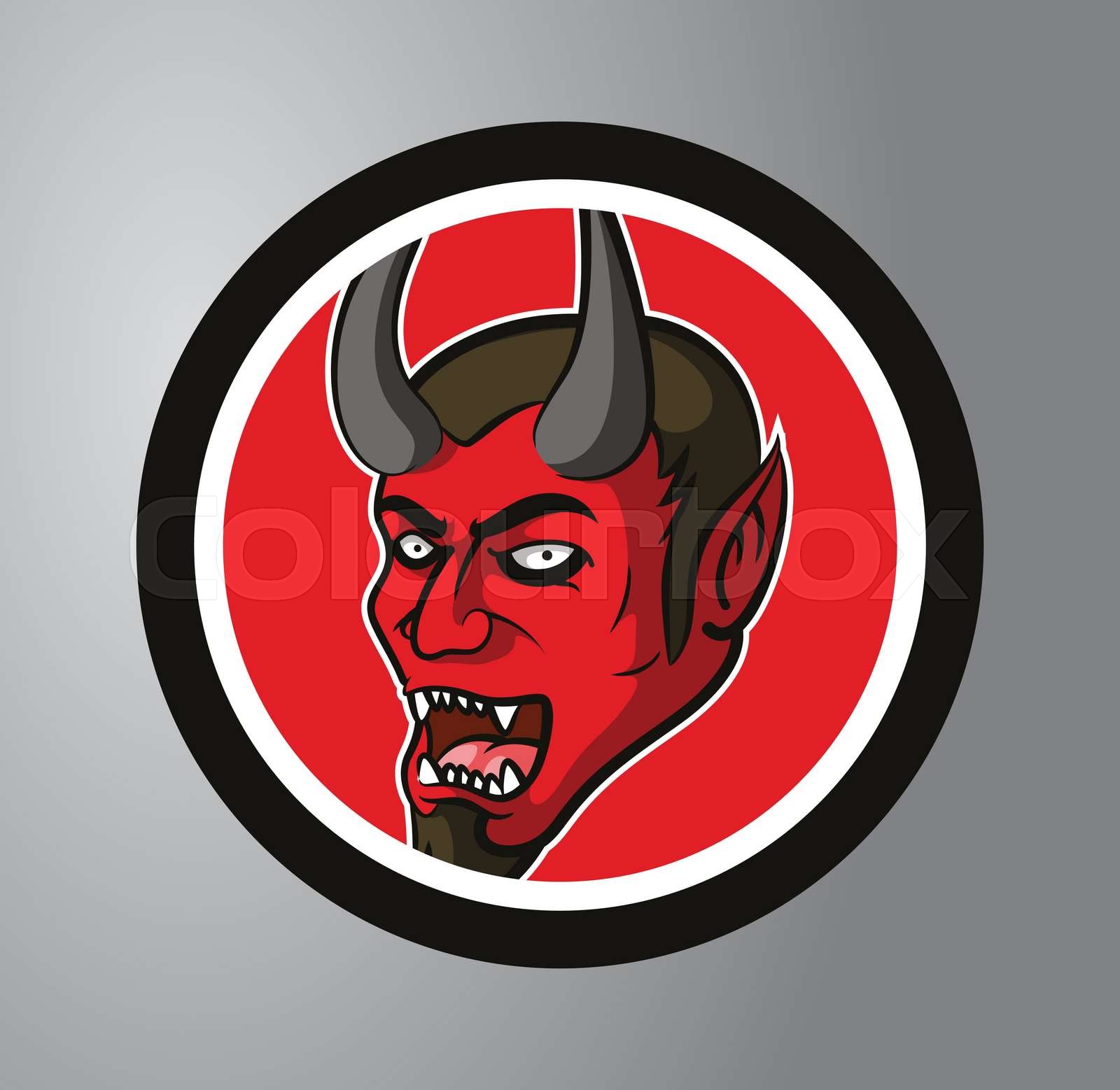 devil circle sticker | Stock vector | Colourbox