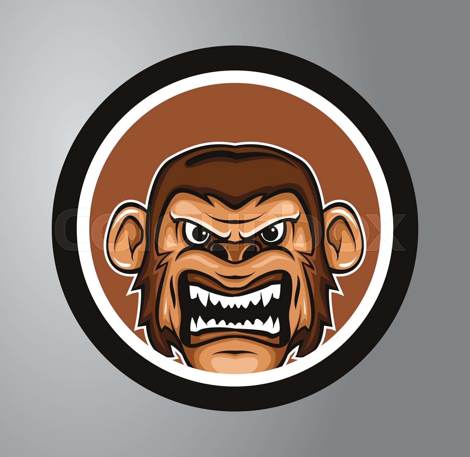 Monkey Circle sticker | Stock vector | Colourbox