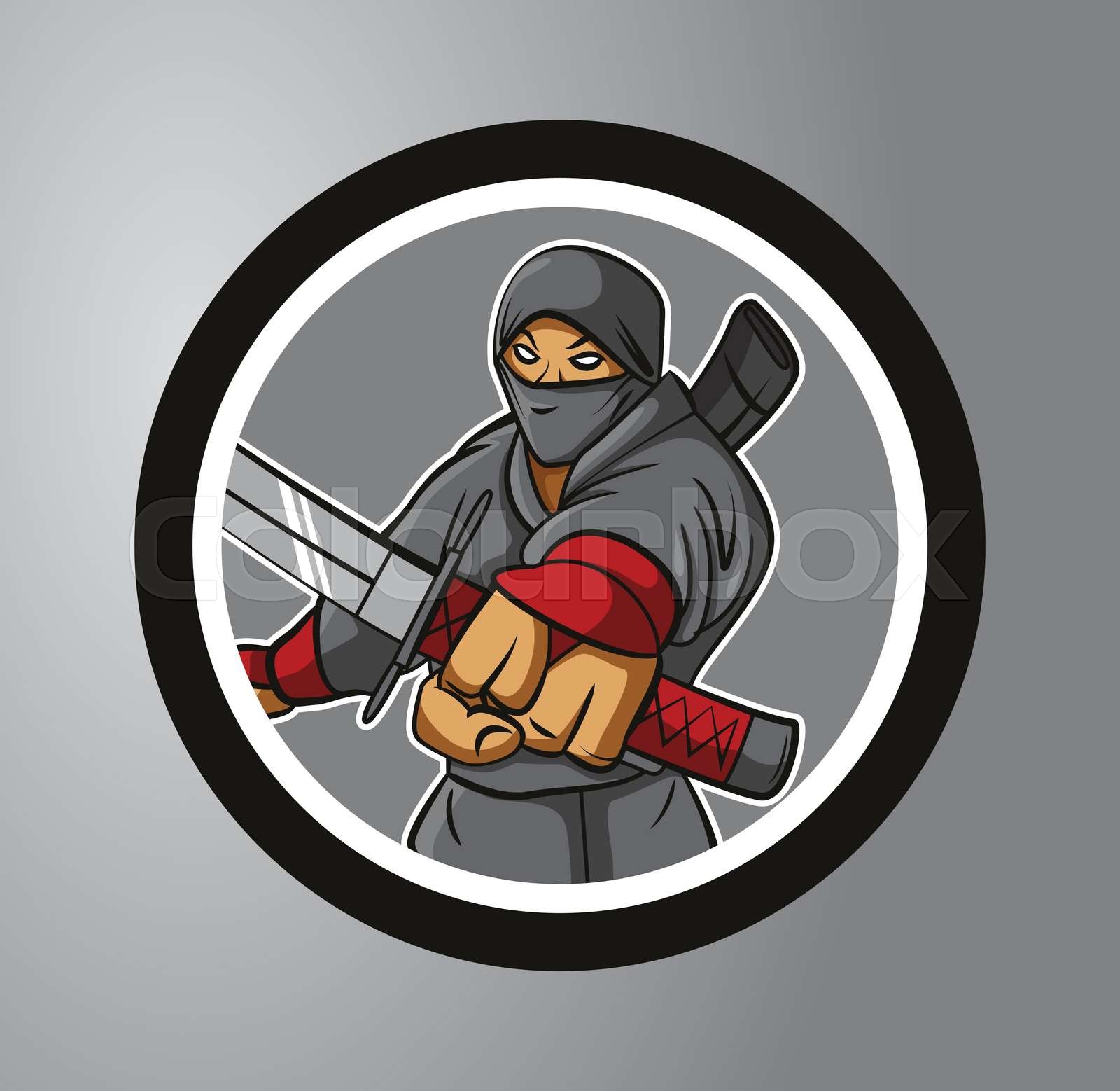 Ninja Circle sticker | Stock vector | Colourbox