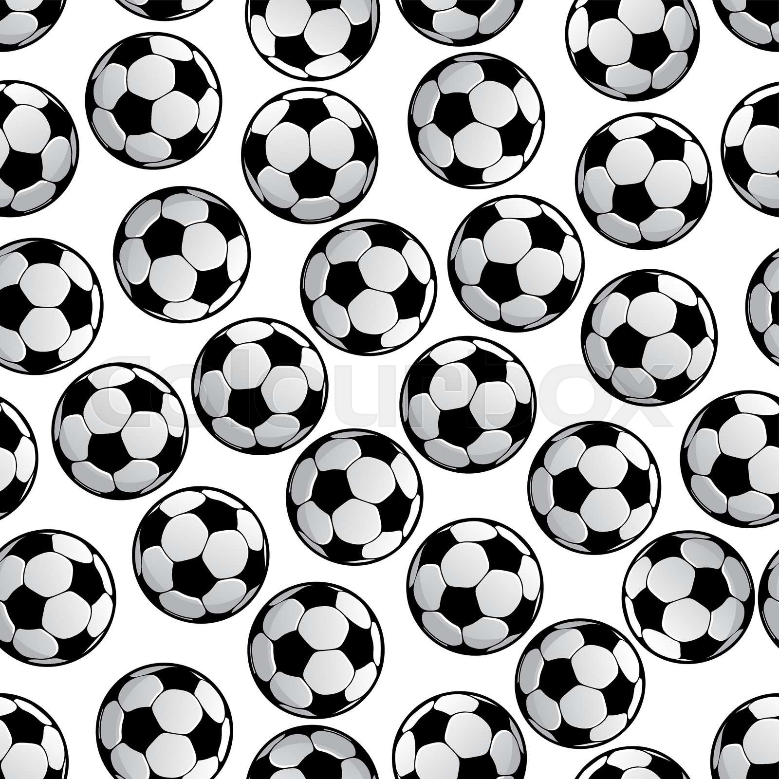 Football or soccer balls seamless pattern | Stock vector | Colourbox
