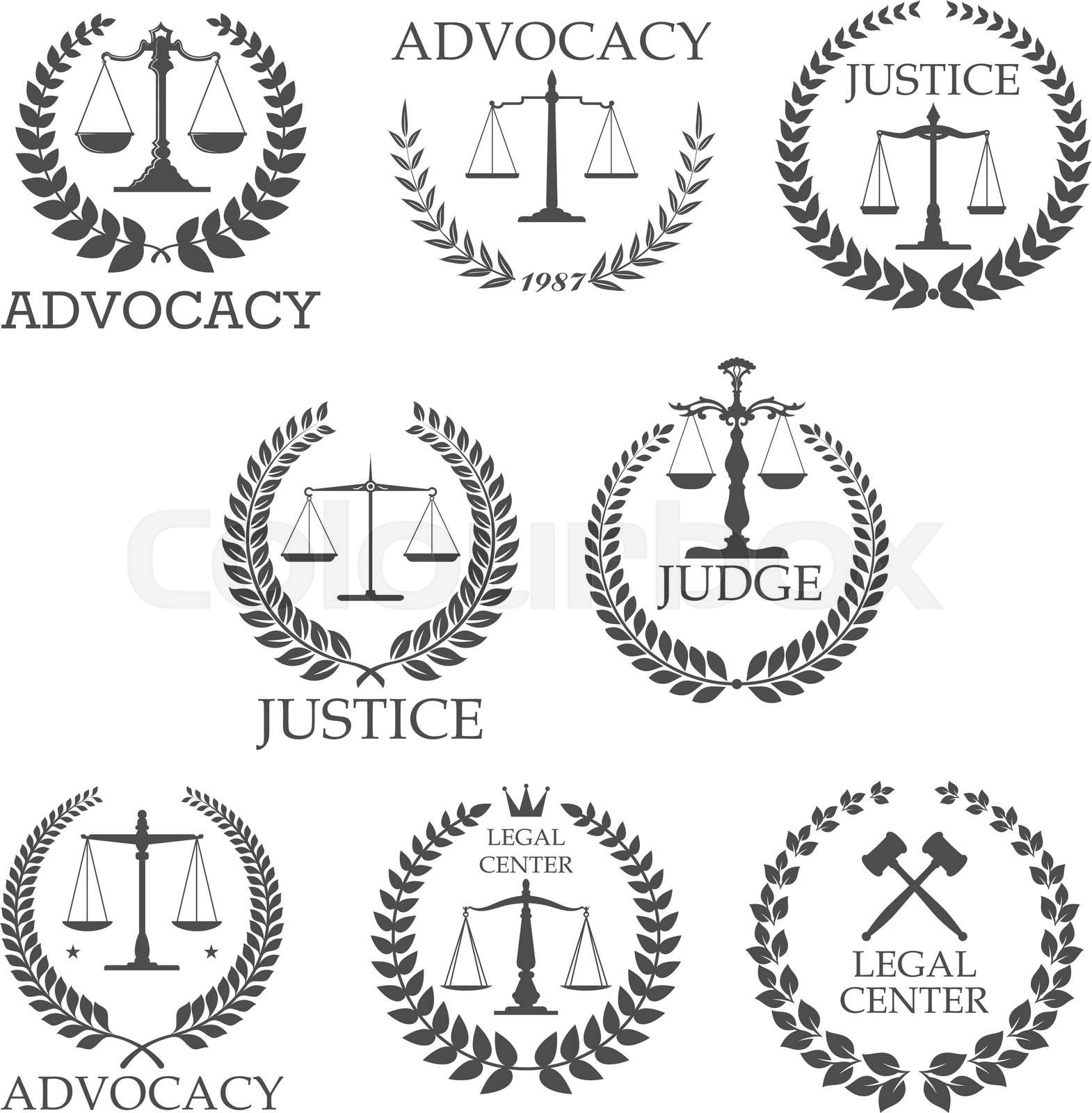 Lawyer office and law firm design templates | Stock vector | Colourbox