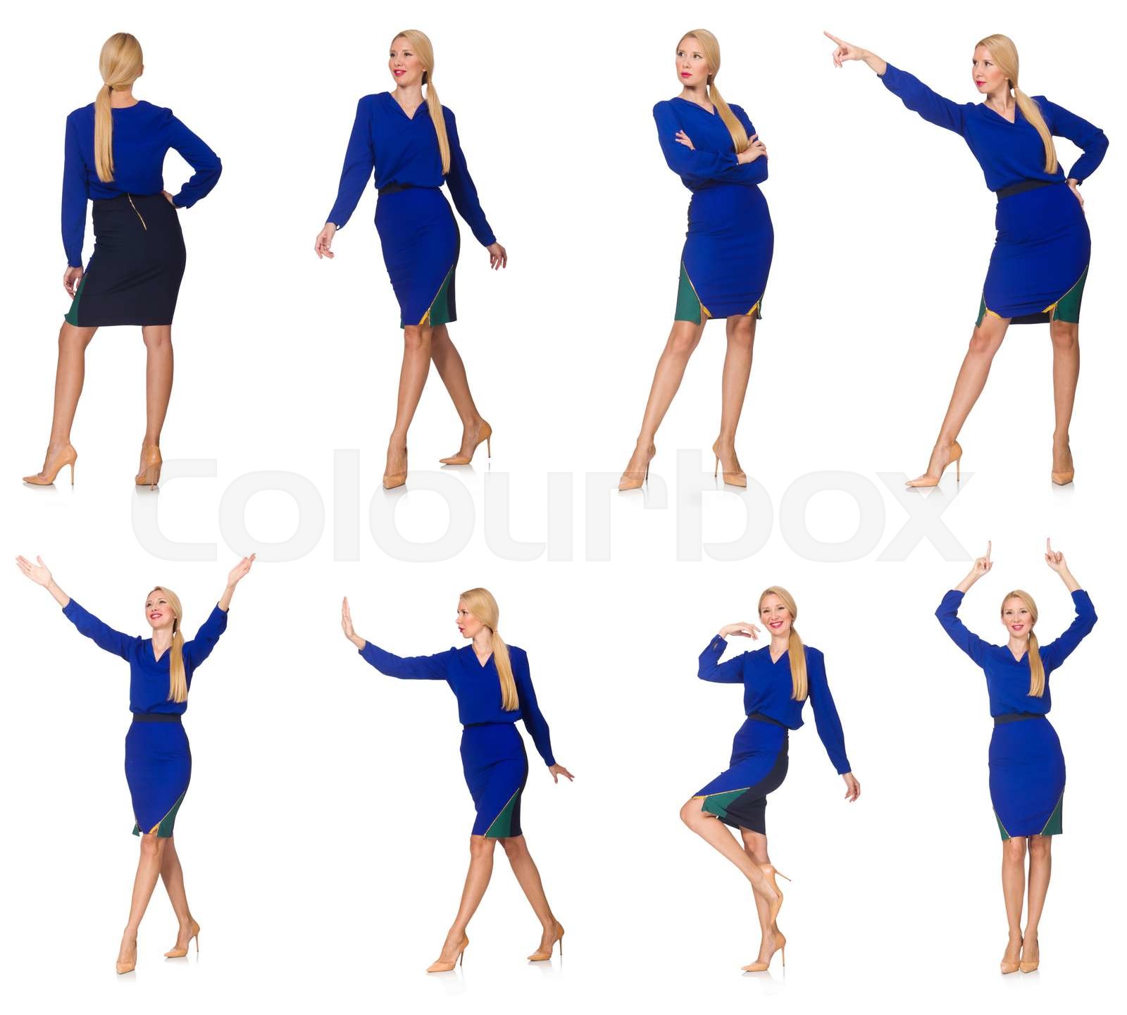 Composite photo of woman in various poses | Stock image | Colourbox
