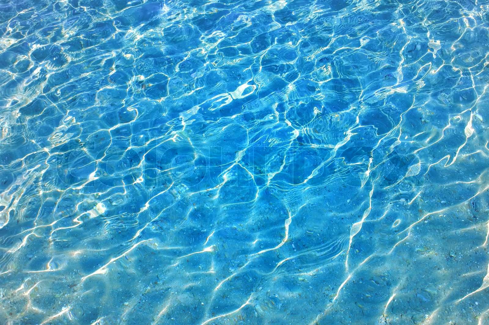 Water surface, shiny blue waves | Stock image | Colourbox
